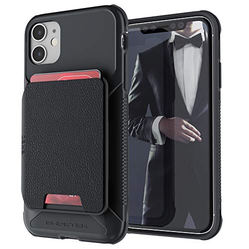 Ghostek EXEC iPhone 11 Wallet Case Credit Card Holder Works with Magnetic Car Mounts Easily Detachable for Wireless Charging Compatible Phone Cover Designed for 2019 Apple iPhone 11 (6.1 Inch) (Black)