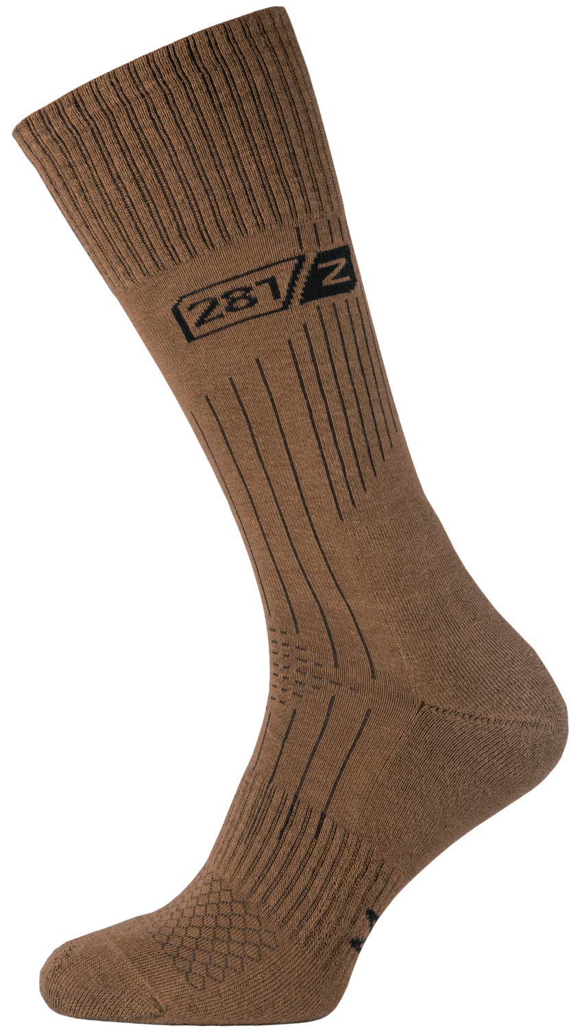 281Z Military Lightweight Uniform Boot Socks - Tactical Trekking Hiking - Outdoor Athletic Sport (Coyote Brown X-Small 1 Pair)