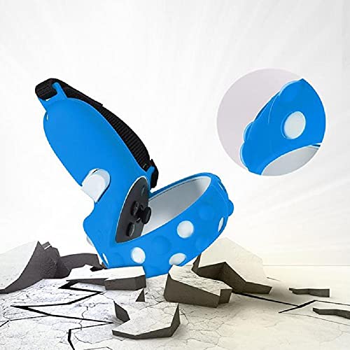 2PCS Silicone Handle Grip Cover Protective Sleeve + Nylon Strap for Oculus Quest 2 VR Controller