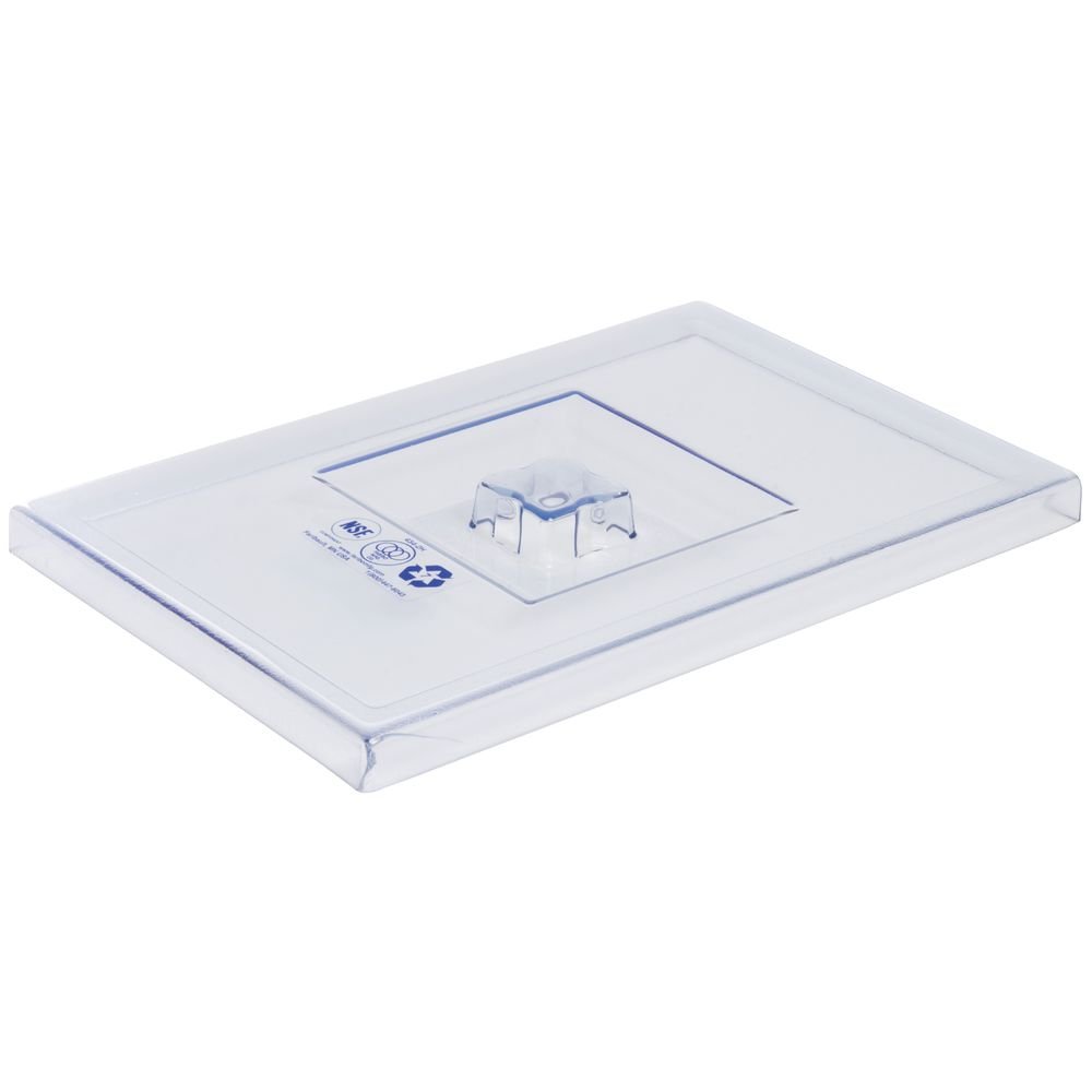 5 1/4 and 12 gal Clear Plastic Replacement Ingredient Bin Lid - 14 3/4"L x 9 1/2"W x 1"H
