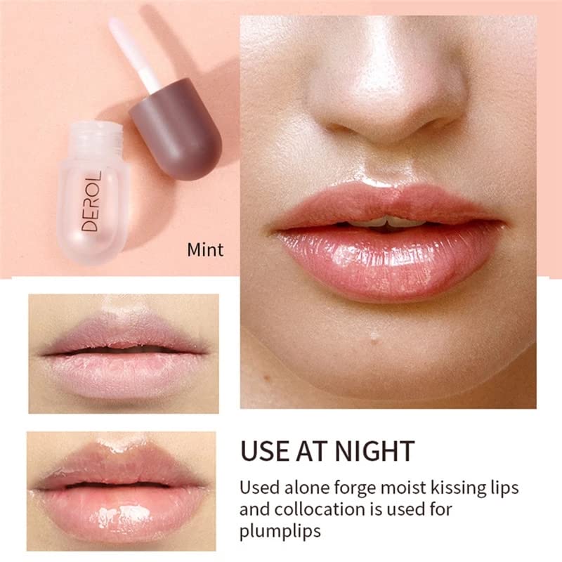 2PCS Lip Plumper,Lip Plumper Gloss,Syrup Cosmetics Lip Plumper,Hydrating and Reduce Fine Lines,No Chapped Lips