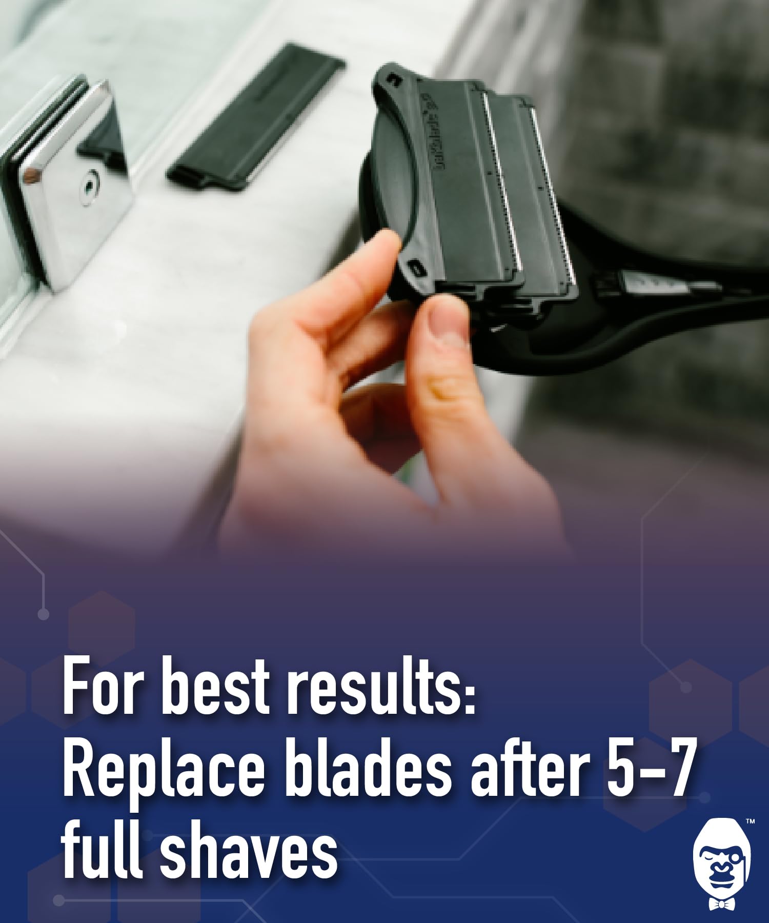 Bakblade 2.0 Refill Cartridges Bundle, Back Hair & Body Shaver Replacement Cartridges, Extra-Wide Wet Dry & Disposable Razor Blades (6 Blades)