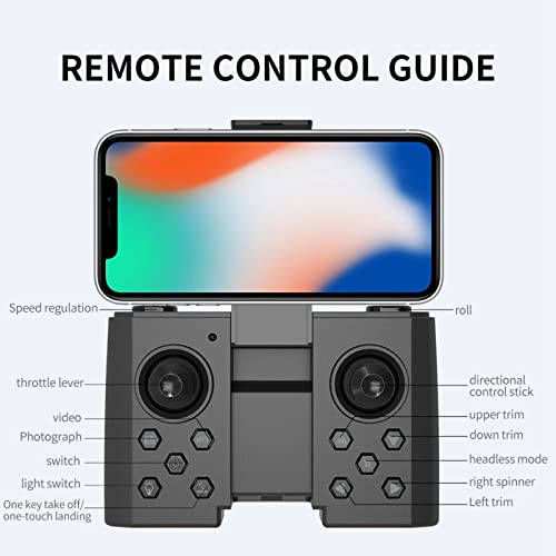 Aerial Photography Drone - RC Drone with Dual 4K HD FPV Camera and Dual Battery, Foldable Mini Remote Control Quadcopter, Altitude Hold, Headless Mode, Gifts for Women Men