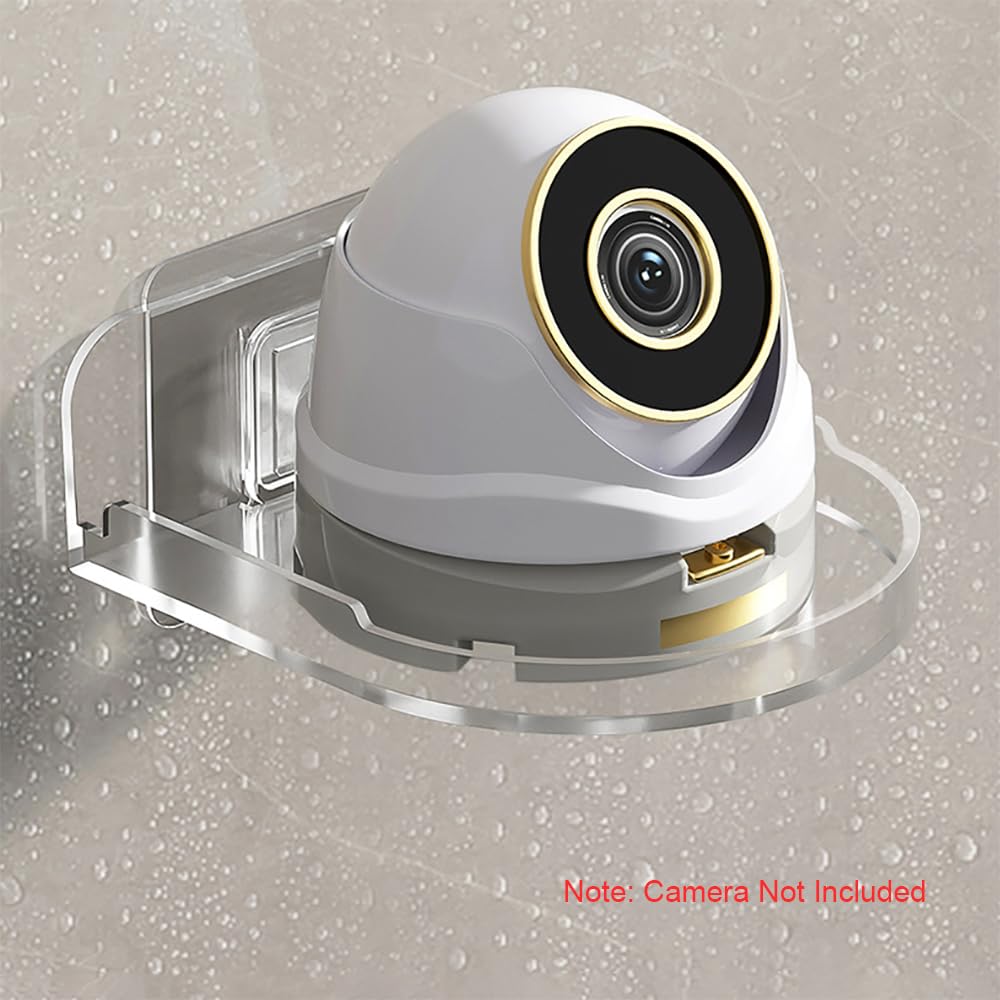 3 Packs Camera Wall Shelf Heavy Duty Adhesive Floating Shelf for Security Camera,Baby Monitor,Mini Speaker Wall Space Bracket(Clear)