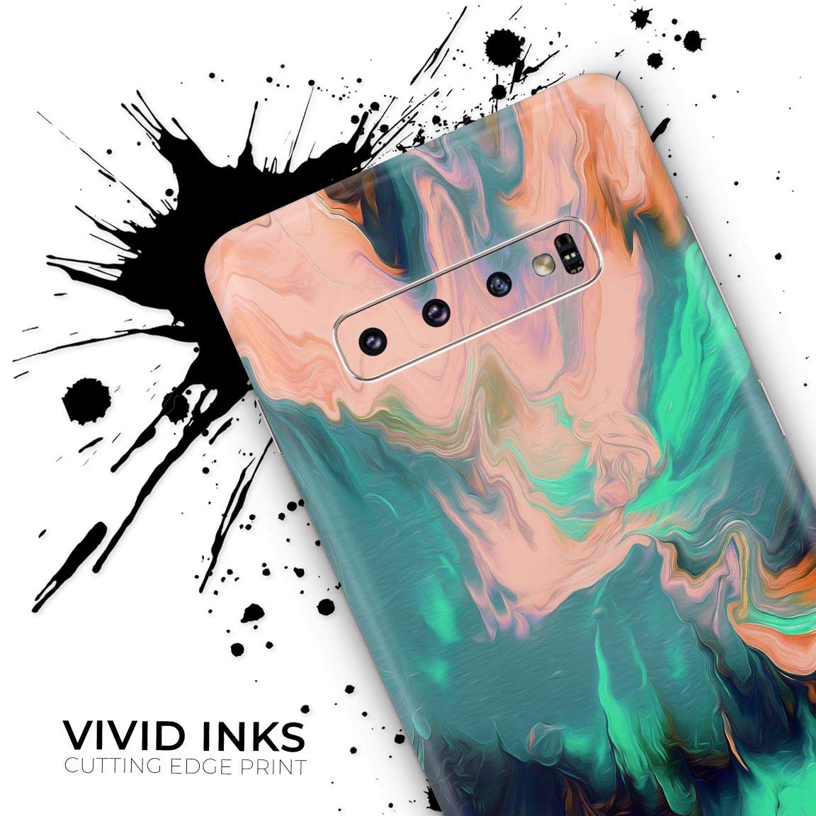 DesignSkinz Liquid Abstract Paint Remix V39 Protective Vinyl Decal Wrap Skin Cover Compatible with The Samsung Galaxy S20 (Screen Trim & Back Glass Skin)