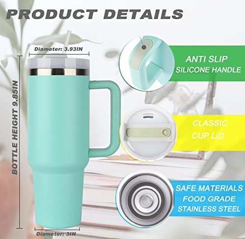 40 oz Tumbler with Handle and Straw Lid,Stainless Steel Travel Mug Water Bottle Cup,Reusable Insulated Vacuum splashproof Cup,for Car,Home,Office,Gifts