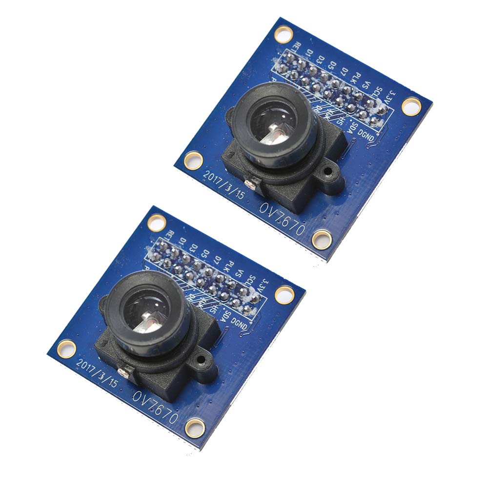 Comimark 2Pcs VGA OV7670 CMOS Camera Module Lens CMOS 640X480 SCCB I2C Interface for Arduino