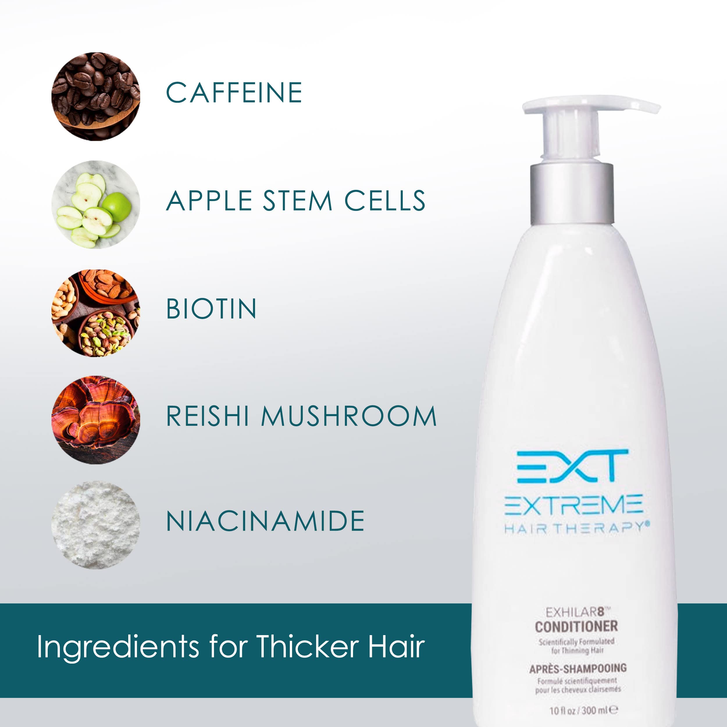 EXT Volumizing Conditioner for Fine Hair, Sulfate Free Volumizing Conditioner for Women or Men, Gluten Free DENSITY EXHILAR8 Thickening Conditioner, 10 Fl Oz