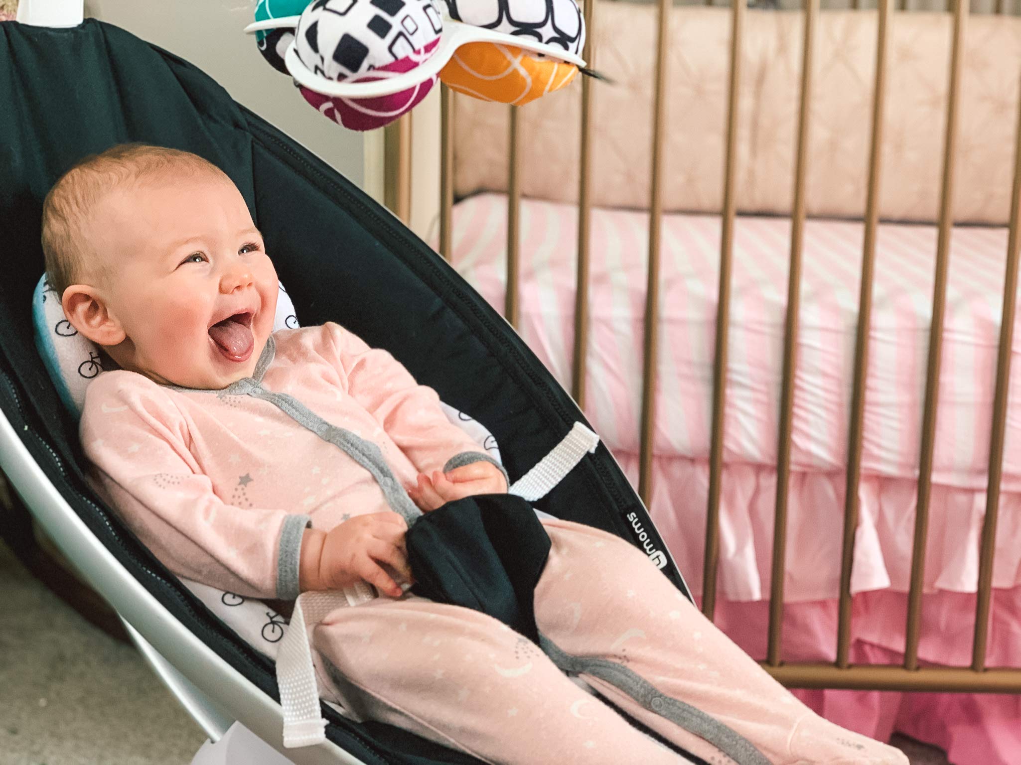 Infant Insert Compatible with 4Moms Mamaroo & Rockaroo – Car Seat Insert 2 Pack – Reversible Infant Car Seat Insert – Soft Plush Minky Car Seat Head Support Insert
