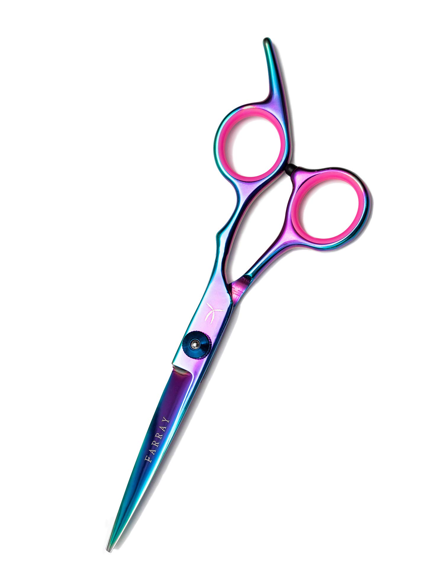 FARRAY 6.5" Professional Hair Cutting Scissors - Japanese Stainless Steel Barber Shears for Salon, Home, All Ages - Ergonomic Handle & Sharp Blades (Aurora color)