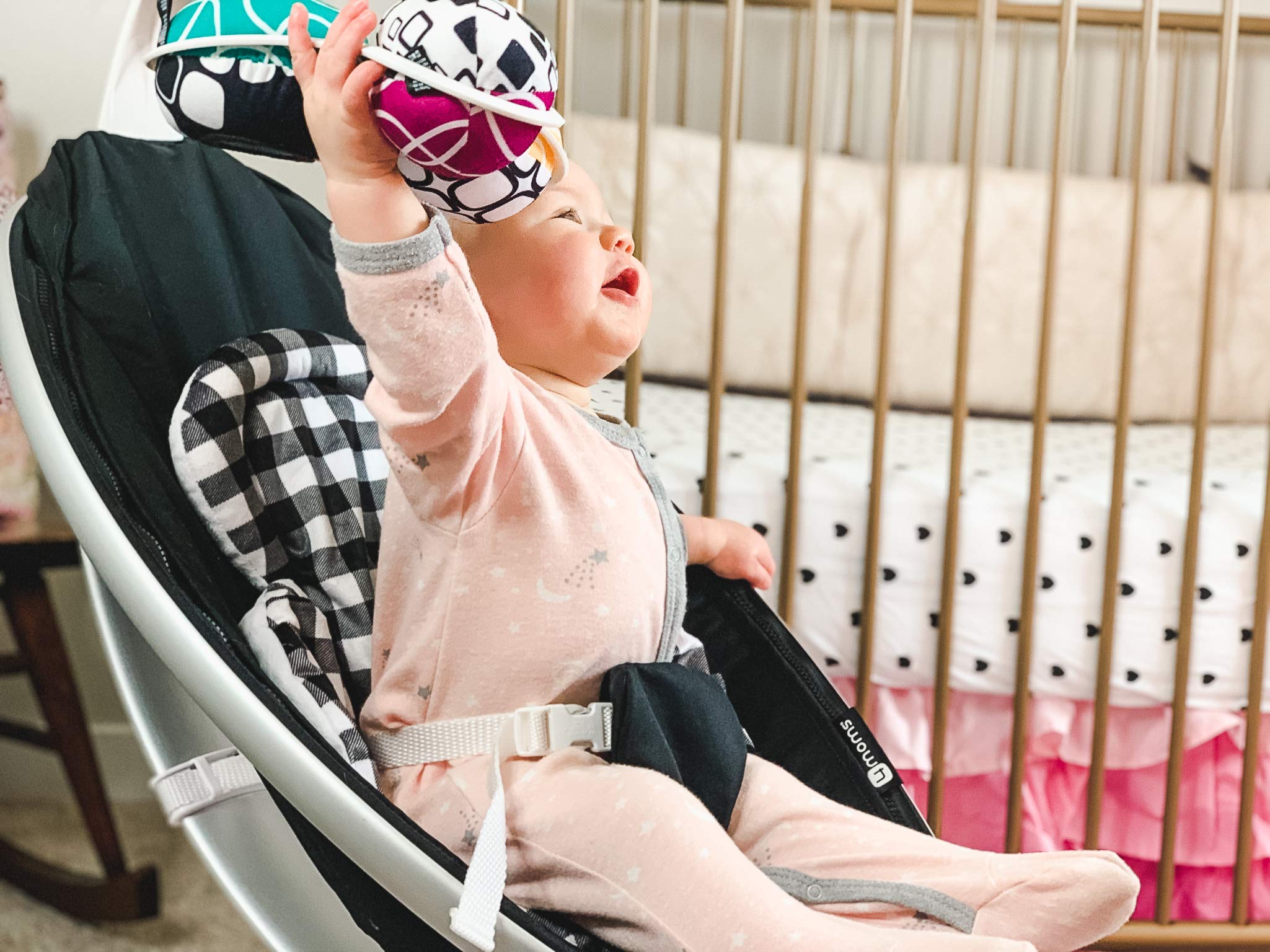 Infant Insert Compatible with 4Moms Mamaroo & Rockaroo – Car Seat Insert 2 Pack – Reversible Infant Car Seat Insert – Rockaroo & Mamaroo Newborn Insert – Soft Plush Minky Car Seat Head Support Insert