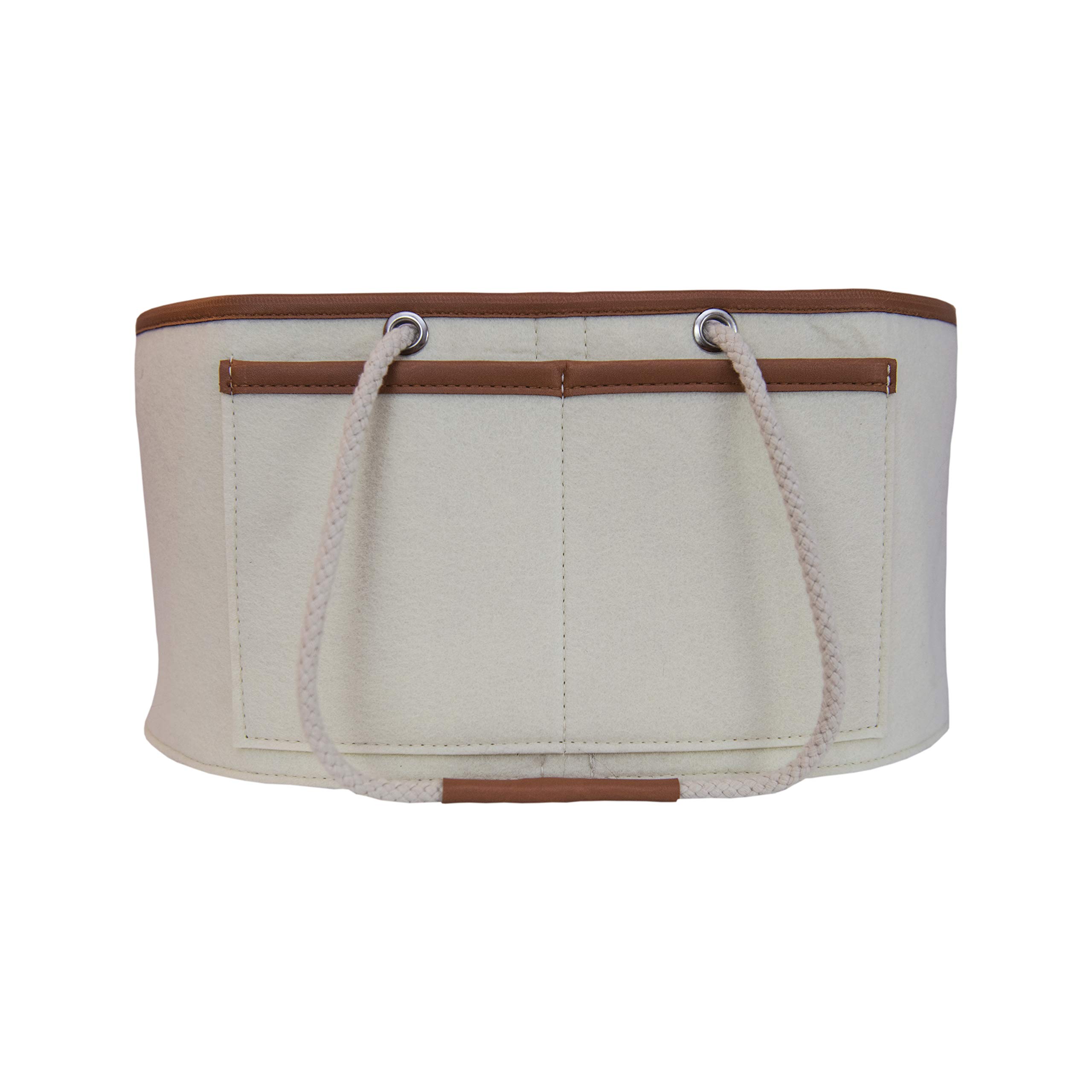 Diaper Caddy Organizer – Diaper Organizer Bag with Long Carry Handles – Neutral Diaper Caddy for Baby Shower or Gift Registry – Caddy for Baby Stuff with Removable Insert – Unisex Baby Organizer Caddy