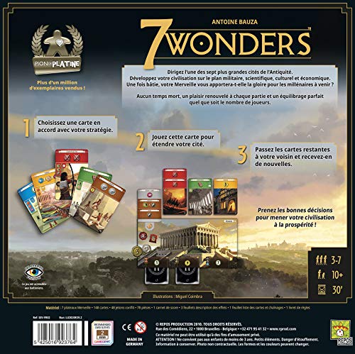 Jeu Repos Production - 7 Wonders Nouvelle édition - French Language