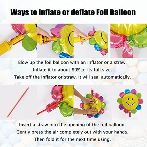 AOLOX Happy Birthday Banner Balloons Set Kids Party Decorations Kit (Silver)