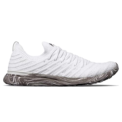 APL: Athletic Propulsion Labs Women's Techloom Wave Sneaker, White/Asteroid/Marble, 8.5