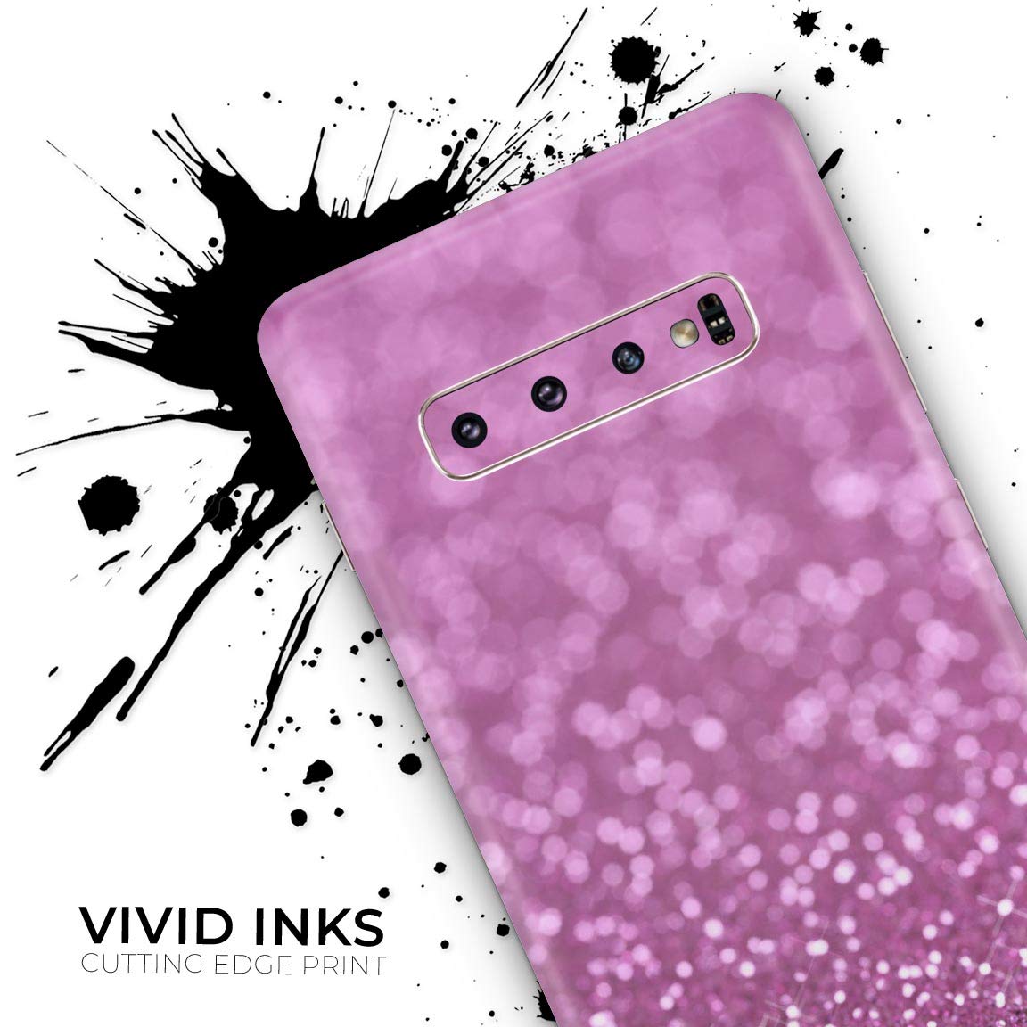 DesignSkinz Pink Unfocused Glimmer Protective Vinyl Decal Wrap Skin Cover Compatible with The Samsung Galaxy S20 (Screen Trim & Back Glass Skin)