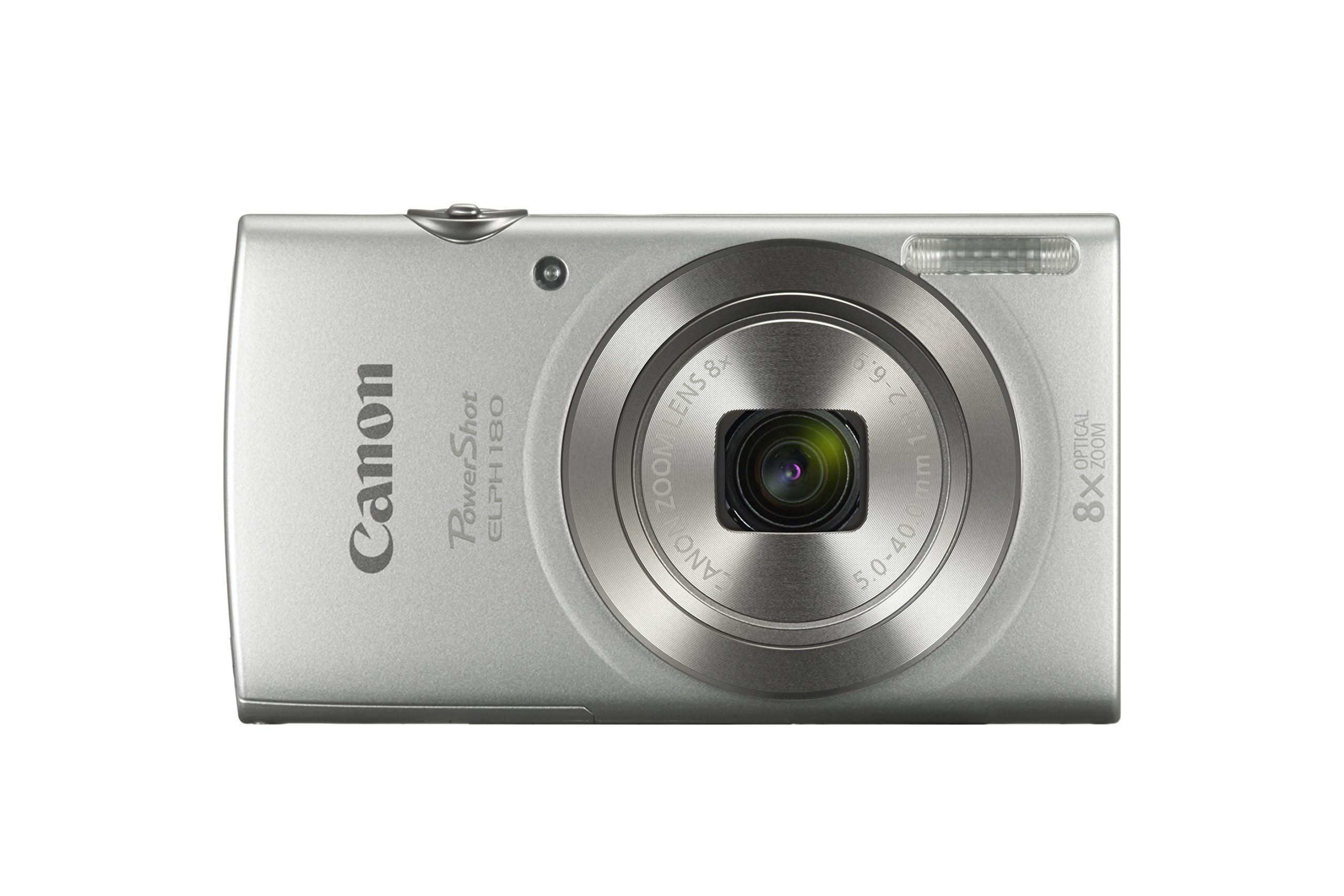 Canon PowerShot ELPH 180 Digital Camera w/Image Stabilization and Smart AUTO Mode (Silver) (Renewed)