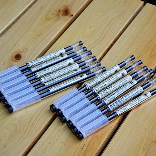 Sencoo 5 pack Black Gel Ink Pen Extra fine point pens Ballpoint pen 0.5mm Black For Office School Students Stationery