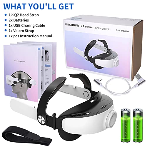 2BK Head Strap with Battery for Oculus Quest 2