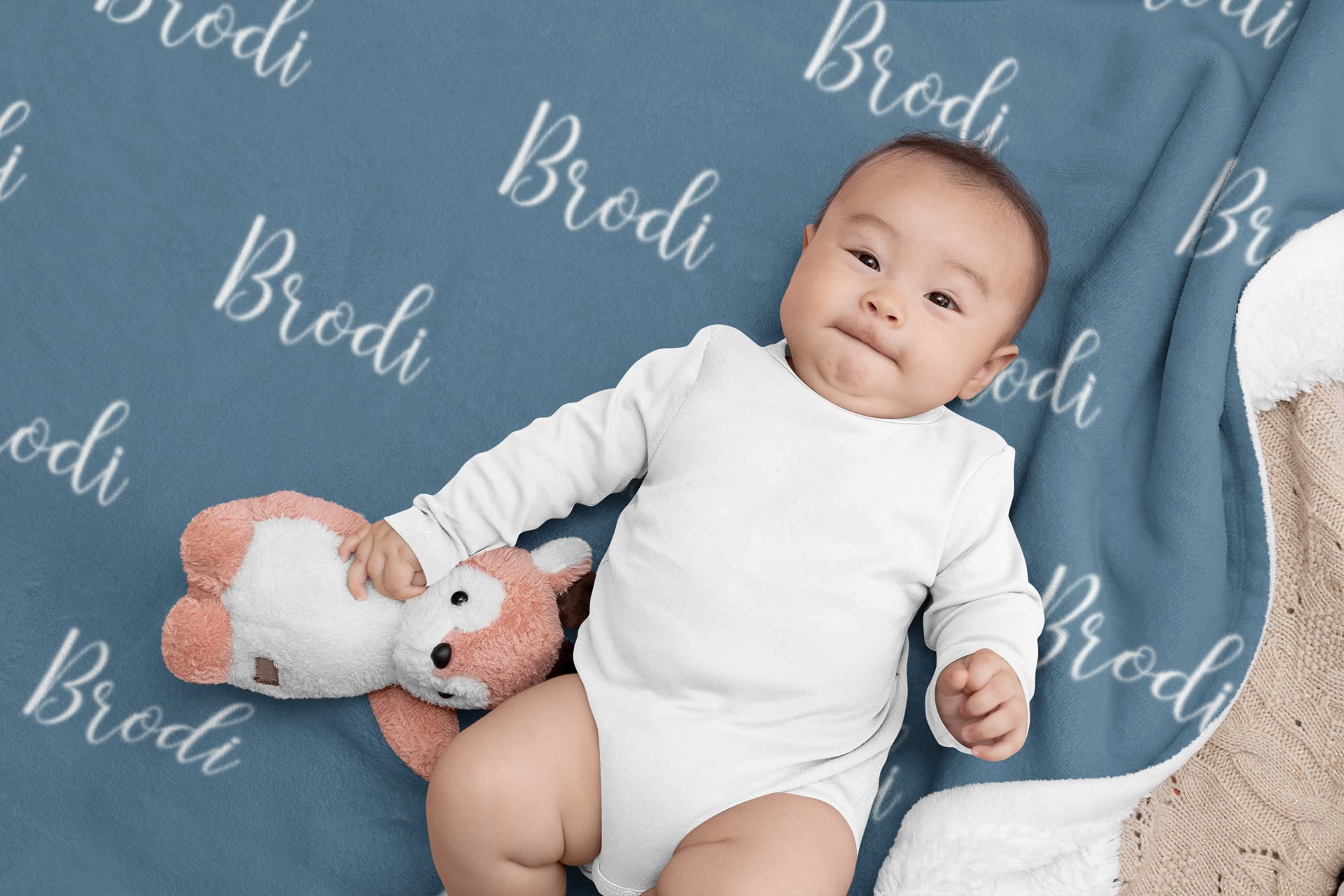 Personalized Baby Blankets for Boys, Custom Monogram Name Blanket from Your Names. Custom Blanket with Baby's Name, Custom Blanket with Baby's Name for Newborn Baby Room Nursery Christening Baptism