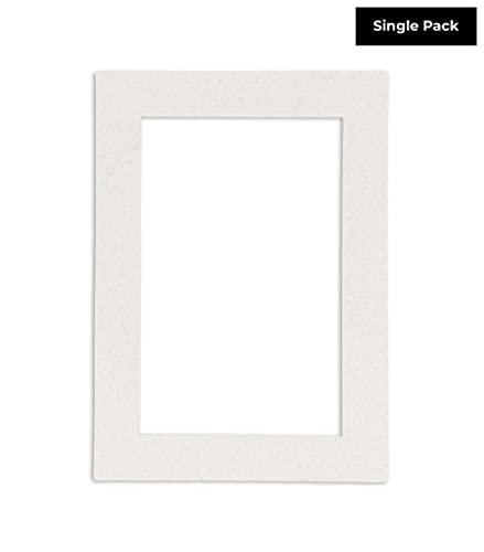 8x10 Mat Bevel Cut for 5.5x8.5 Photos - Acid Free Oyster Shell White Precut Matboard - For Pictures, Photos, Framing - 4-ply Thickness