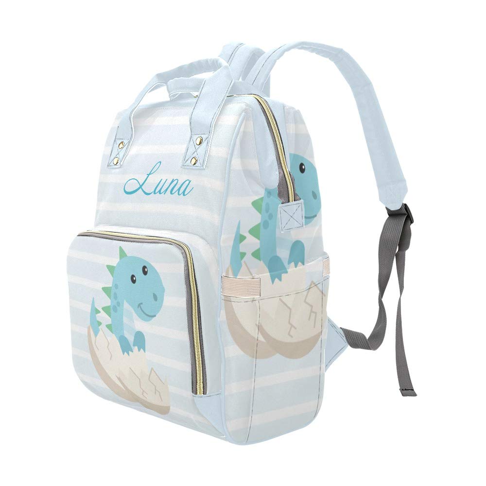 Personalized Cute Dinosaur Diaper Bag Backpack Name Custom Mommy Baby Bags Casual Travel Daypack for Mom Gifts