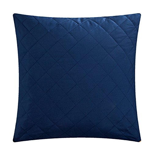Chic Home Sigal 20 Piece Comforter Set Reversible Geometric Quilted Design Complete Bed in a Bag Bedding β Sheets Decorative Pillows Shams Window Treatments Curtains Included King Navy