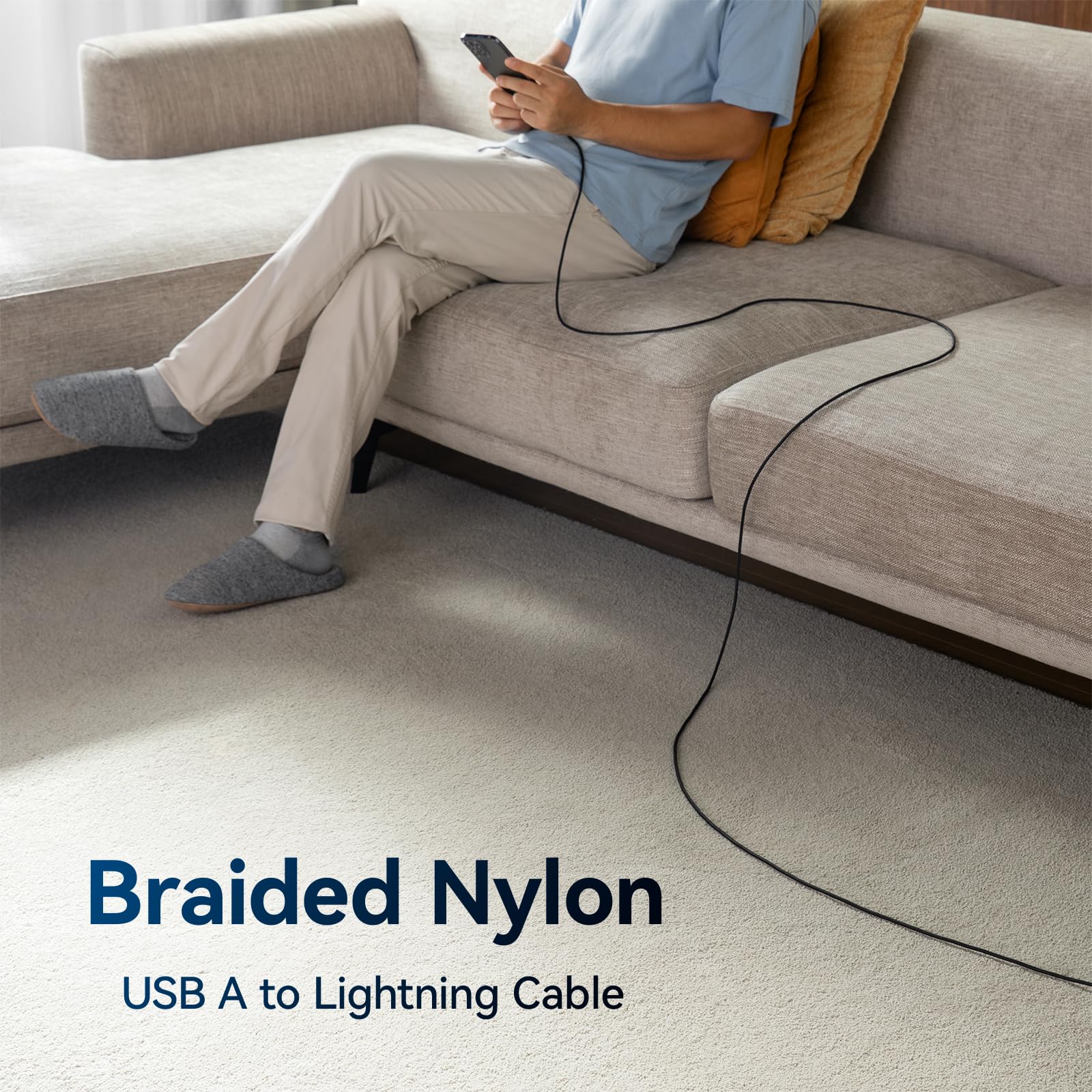 3Pack iPhone Charger 6FT/6FT/3FT [Apple MFi Certified] USB A to Lightning Cable Fast Charging Cord Braided Compatible with iPhone 14 13 12 11 Pro Max Mini/XS/XR/8 7 Plus 6s/SE iPad/iPod/AirPods