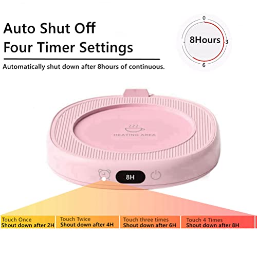 ARISKEY Mug Warmer,Coffee Warmer for Desk Coffee Cup Warmer Heating Plate Auto Shut Off,Smart Candle Warmer with 3 Temp and 4 Timer Settings,Electric Beverage Warmer Plate for Coffee,Tea (Up to 140β)