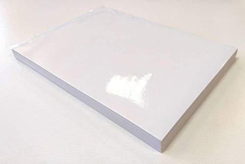 Printable Vinyl Sticker Paper Translucent Waterproof 8.5 x 11 Standard Letter Size Quickly and Holds Ink Beautifully（16 pcs）