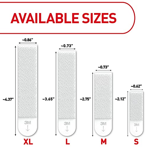 Command 20 Lb XL Heavyweight Picture Hanging Strips, Damage Free Hanging Picture Hangers, Heavy Duty Wall Hanging Strips for Living Spaces, 8 White Adhesive Strip Pairs