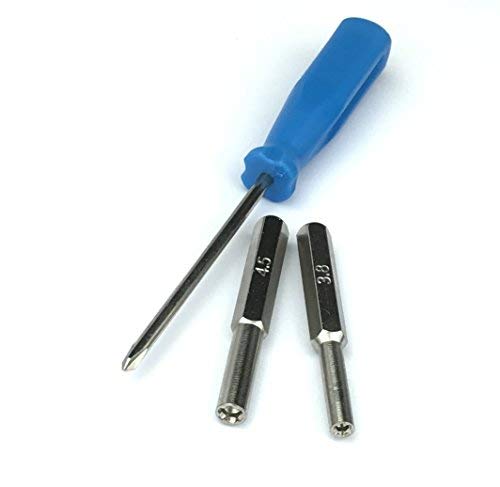 ATK253 3.8 mm & 4.5 security screwdriver game Bit tool set for Nintendo system and cartridge (Super, Conosle, games, NES cart, SNES, Gamecube, Gameboy, GBA, Sega Genesis, N64 games, boy) 3.8mm 4.5mm