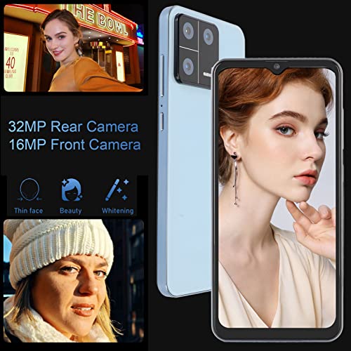 Airshi 6.53 Inch Unlocked Cell Phone, 4500mAh Battery 5G WiFi M13 Smartphone 6GB 128GB for Work (US Plug)