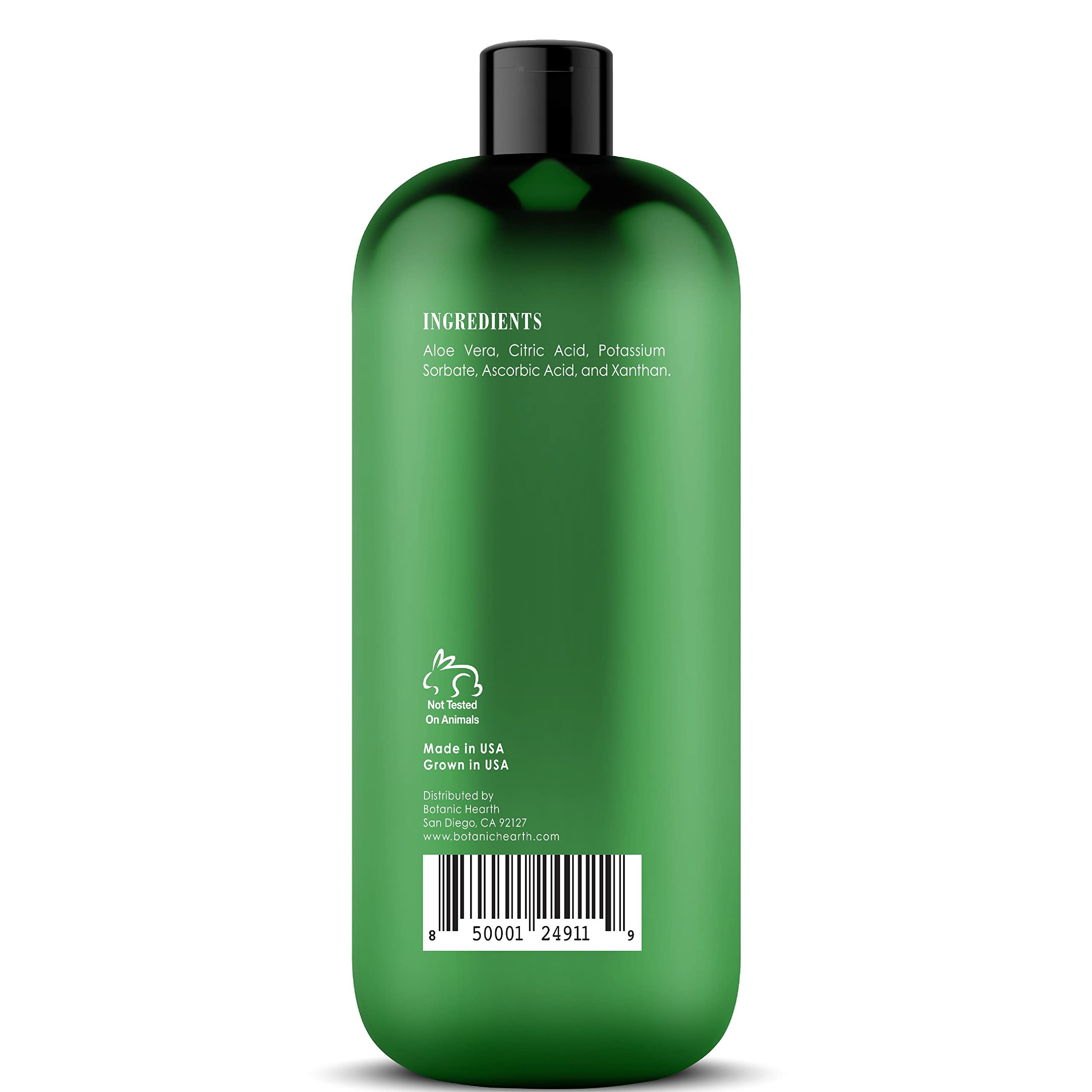 Botanic Soothing Hearth Aloe Vera LIQUID Gel - From 100% Pure and Natural Cold Pressed Aloe Vera, 16 fl oz