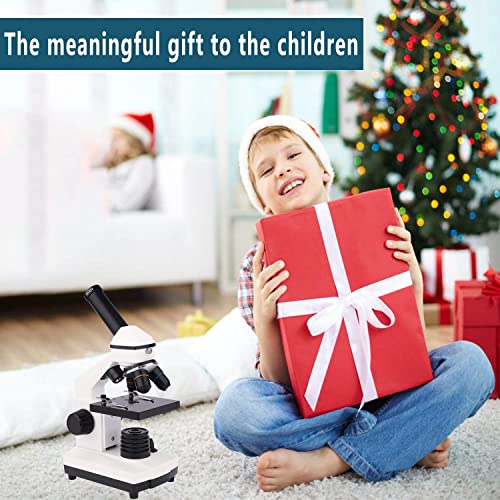 Microscope Biological for Kids, Students and Adult 250X-2000X Powerful Biological Children's Microscope Set for School Laboratory Home Biological Scientific Research Education