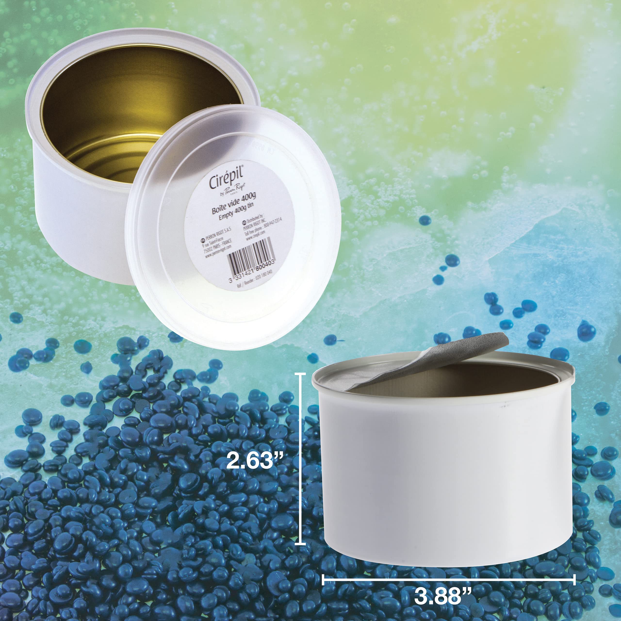 Cirepil - Empty Metal Tin - Capacity : 400g or 14.10fl oz - Use with The Cirepil Heater - Replacement Waxing Pot