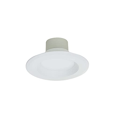 Catalina Lighting 5"-6" Battery Backup Power Supply LED Recessed Ceiling Floodlight Fixture, Emergency Lighting, White