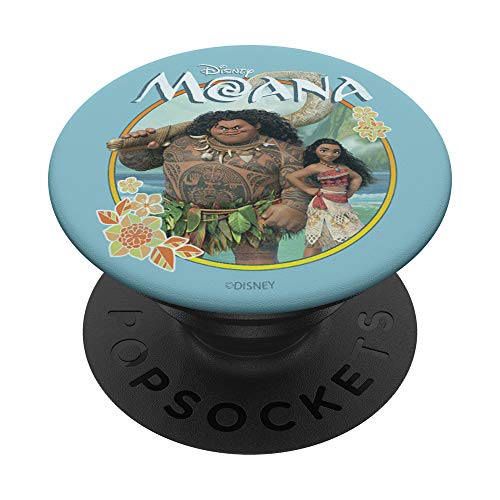 Disney Moana Maui And Moana Circle Portrait PopSockets PopGrip: Swappable Grip for Phones & Tablets