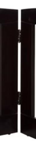 BarkWood Pets Freestanding Pet Gate with Two 24"W x 36"H Folding Wood Panels, Cappuccino