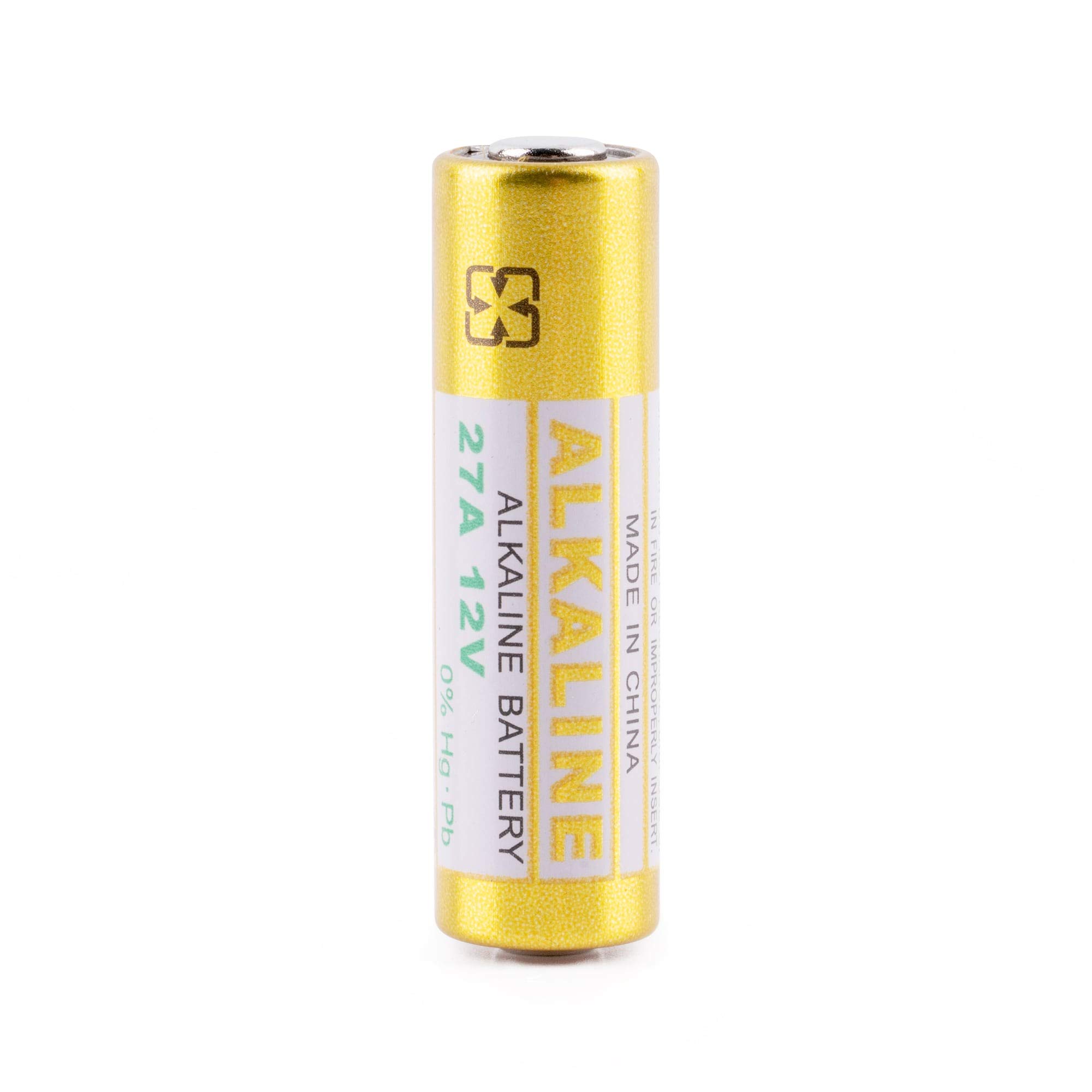 Exell EB-27A Alkaline Battery for Key Fobs, Burglar Alarm Remotes, Garage Door Openers, and More (12 Volts, 18 Milliamp Hours) (5-Pack)