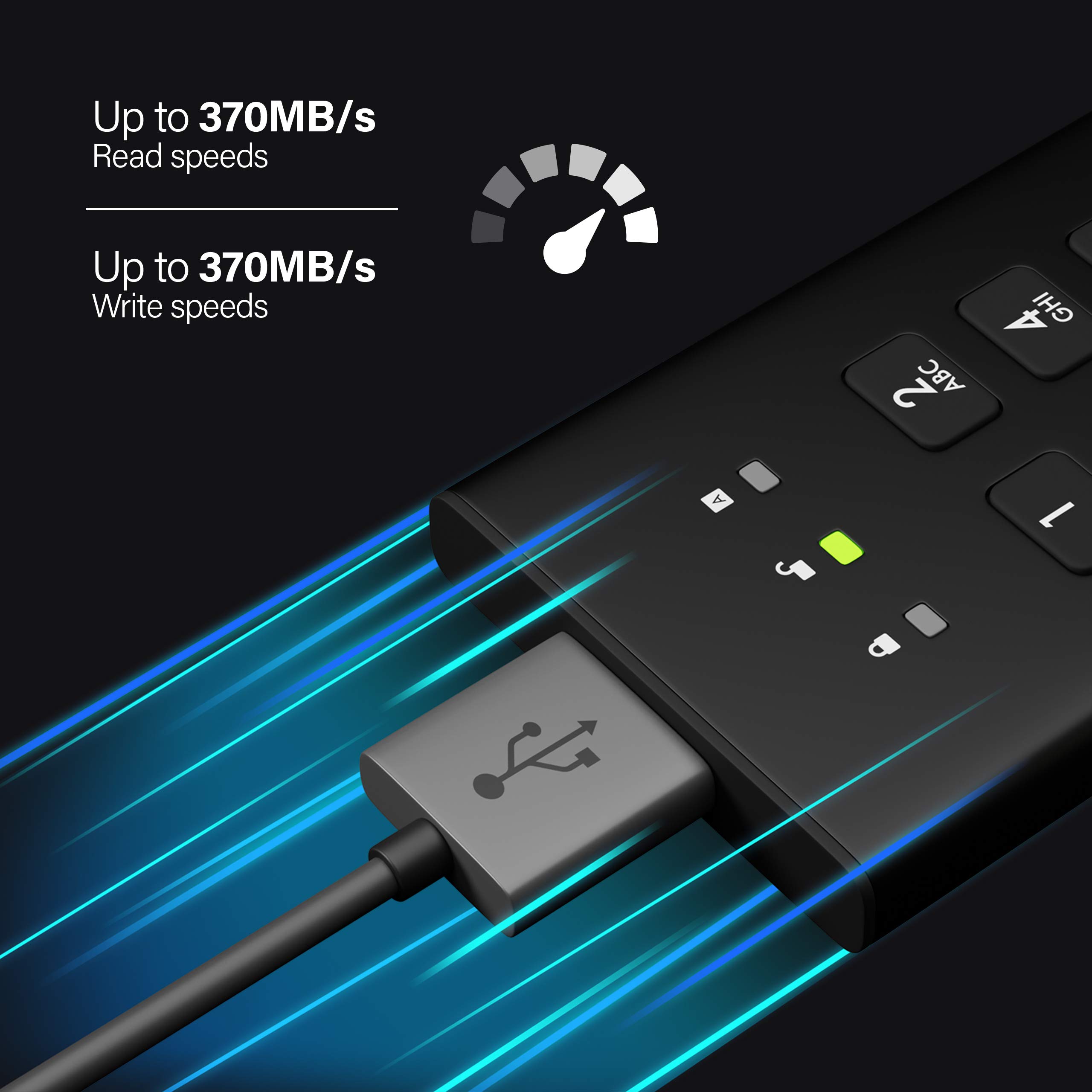 iStorage diskAshur M2 2TB | PIN authenticated, hardware encrypted USB 3.2 Portable SSD | Ultra-Fast | FIPS Compliant | Rugged & Portable.