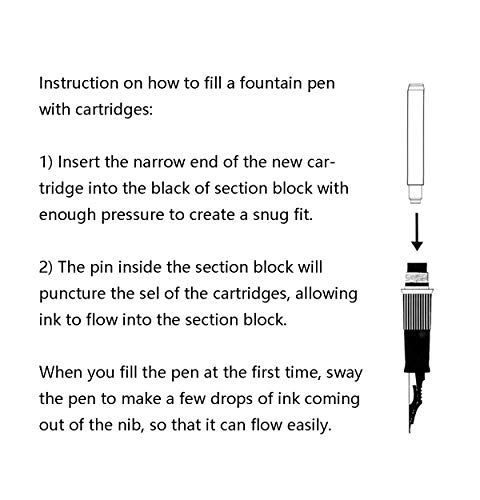 Hongdian 517D Matte Black Fountain Pen Extra Fine Nib, Warrior Series, Classic Design with Converter and Metal Box