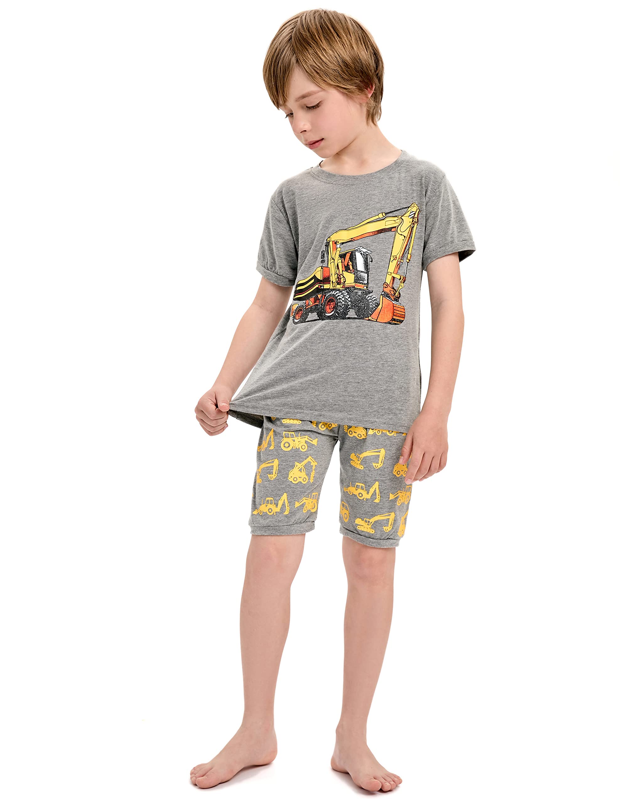 Boys Pajamas, 2 Piece Little Boys Pajama Sets Clothes Toddler Kids Sleepwear Size 3 4 T