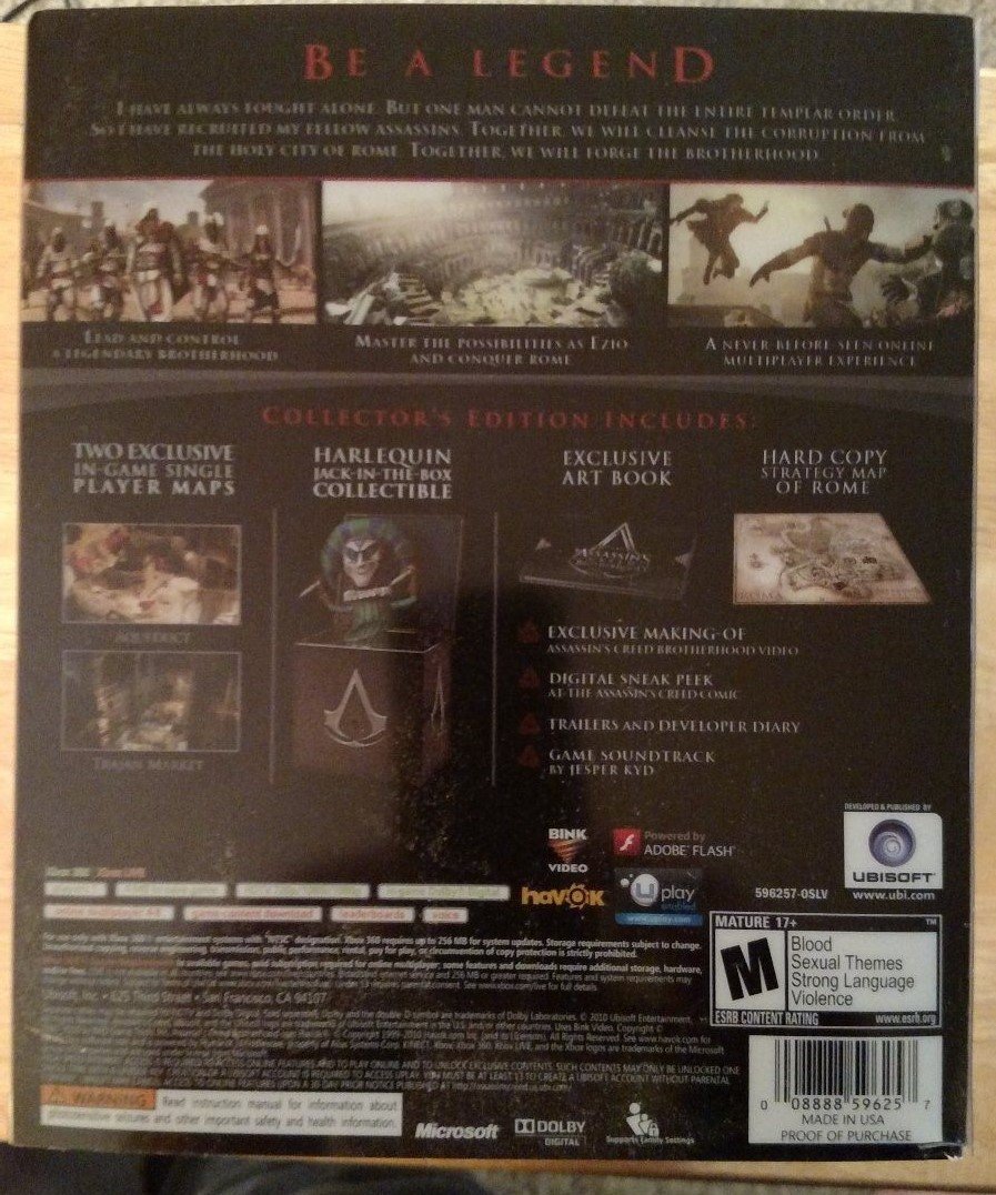 Assassin's Creed: Brotherhood Collector's Edition - Xbox 360 (Collector's Edition)
