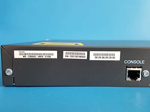Cisco WS-C3560G-48PS-S 48-Port PoE 3560G Gigabit Switch (Renewed)