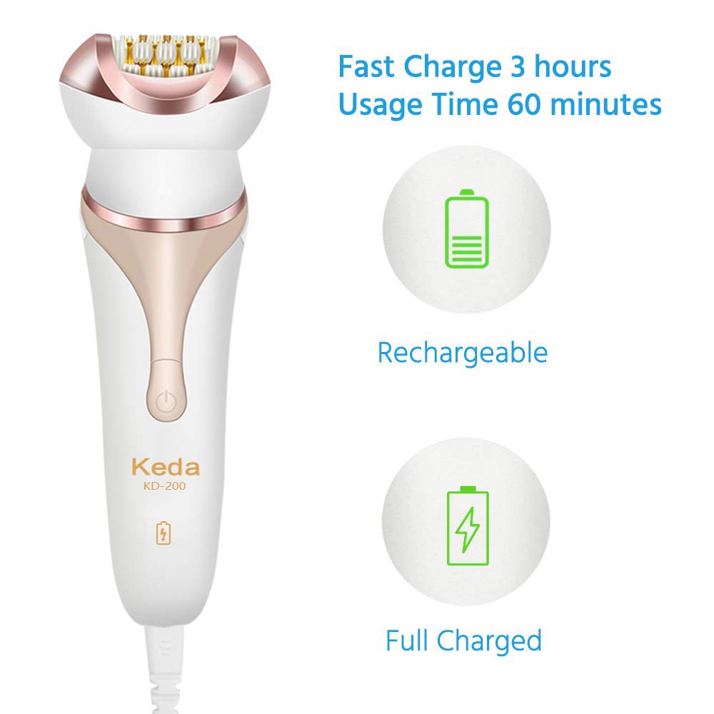 Electrical Shaver for Women,OOCOME Epilator Rechargeable Waterproof Bikini Trimmer Lady Electric Shave & Hair Removal ,4 in 1Cordless Wet & Dry Multi-Function Beauty Kits