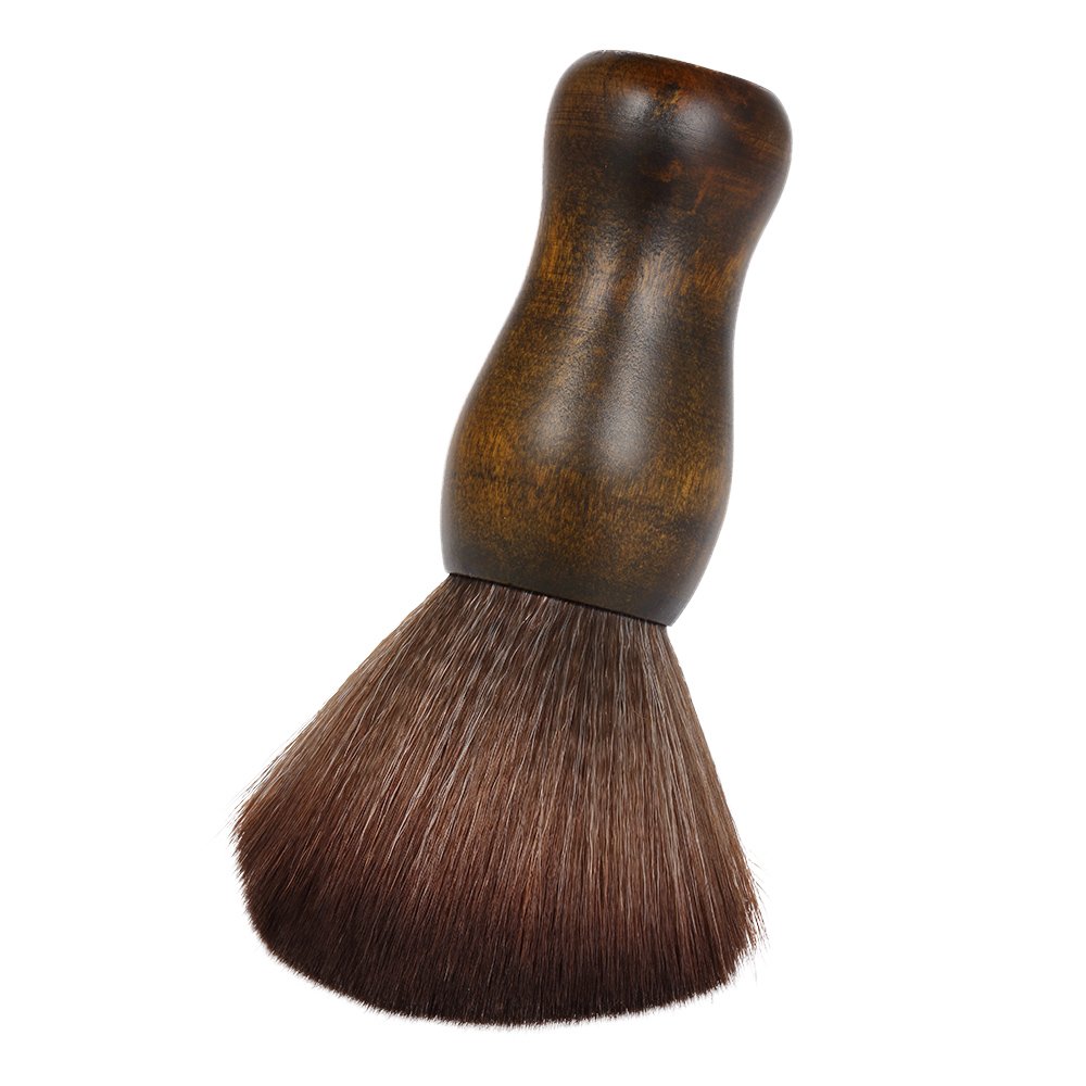 Anself Large Hair Cutting Neck Duster Brush Professional Barber Natural Fiber Wooden Handle Cutting Kits Type1