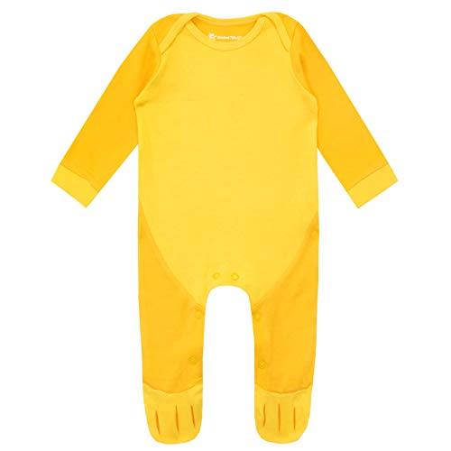 Disney Baby Boys' Lion King Footies and Hat Set Simba Size 0-3M Yellow