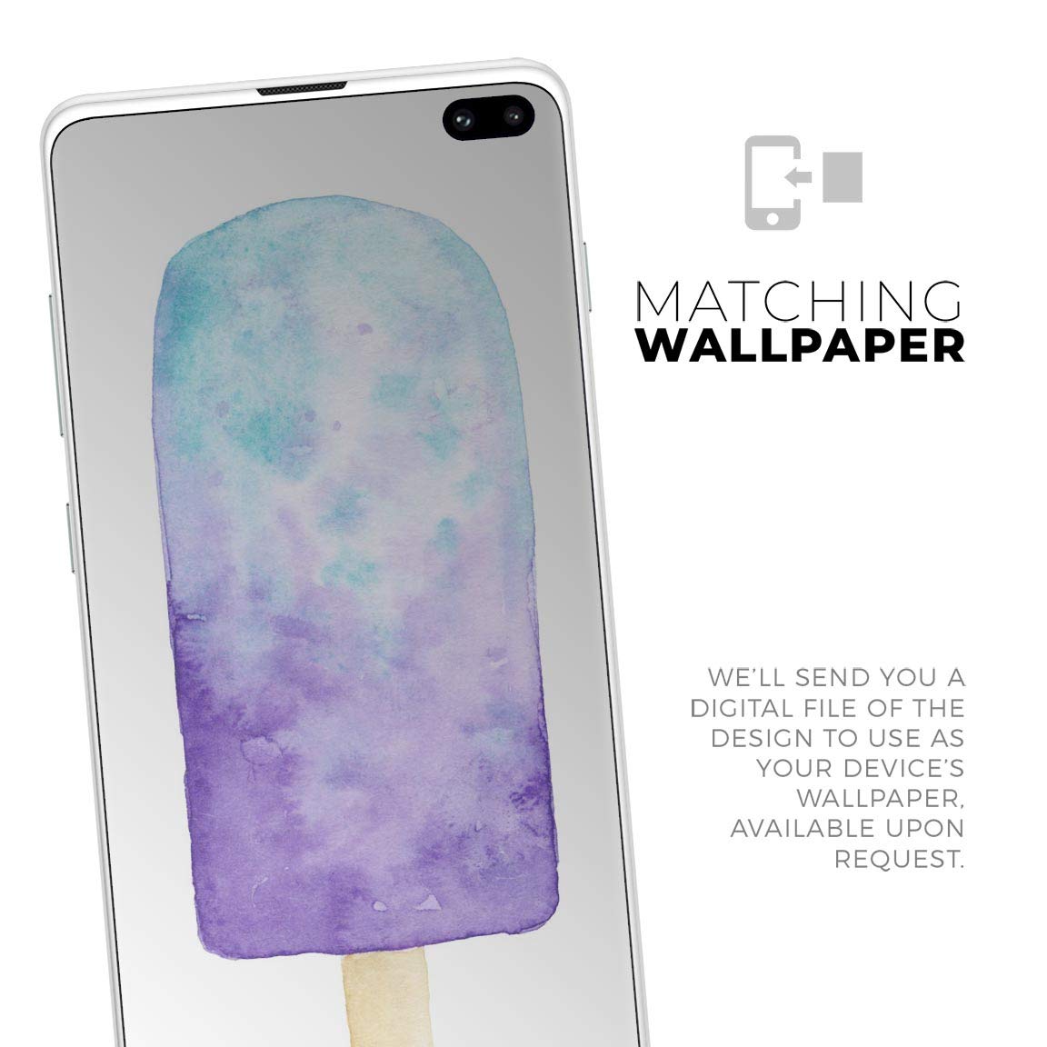 DesignSkinz Summer Mode Ice Cream v11 Protective Vinyl Decal Wrap Skin Cover Compatible with The Samsung Galaxy S20 (Screen Trim & Back Glass Skin)