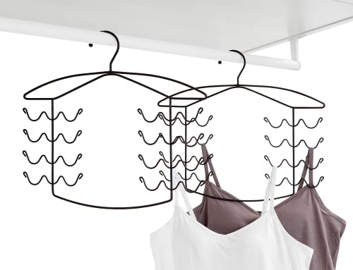 CAXXA 2 PK - Bronze Women's Bra Sport Tank Camisole Top Swim Suit Strap Dress Hanger Closet Organizer (2 Pack)